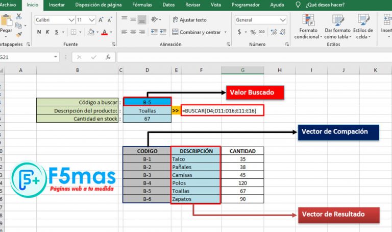 Como utilizar función Buscar en la aplicacion de Excel 2020
